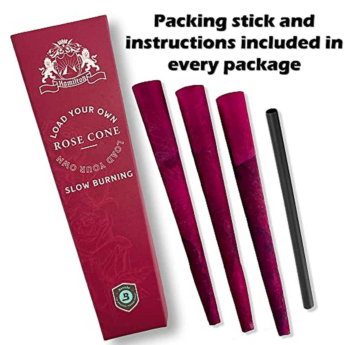 New Packaging! 3-Pack l Organic Rose Petal Cones l With Two-Way Humidifier l Natural Rosebud Cones