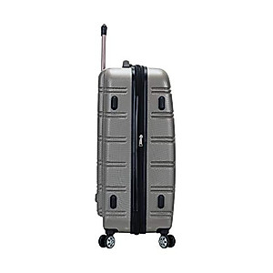 Rockland Melbourne Hardside Expandable Spinner Wheel Luggage, Silver, 3-Piece Set (20/24/28)