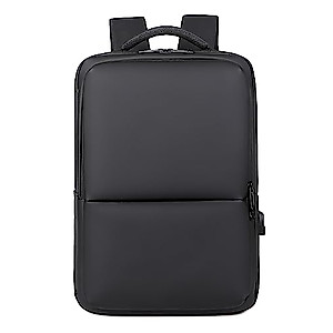 Oiiwak 17.3 Inch Travel Laptop Backpack, Water Resistant College Backpacks with USB Charging Port, Big Capacity Business Computer Bag, Gifts for Men Women Casual Daypack, Black