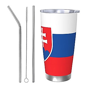 WXZYFP Car cup (single silver rim), can use a straw or drink directly, easy to use.Flag of Slovakia