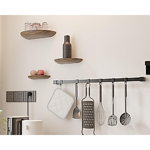 QsQueen Solid Wood Half Round Floating Wall Shelves | Elegant Floating Shelves, Elevate Your Space. Perfect for Living Rooms, Bathrooms, Bedrooms, Offices, Children's Rooms