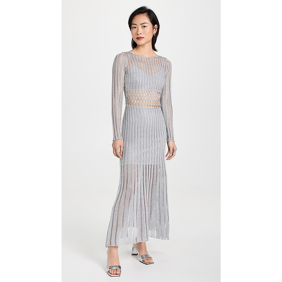 Significant Other Women's Adley Maxi Dress, Silver, 8