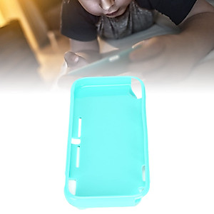 Shanrya Game Console, Portable Comfortable Anti Fingerprint TPU Sleeve Half Packed Precise Cutou for Switch Lite(Turquoise)