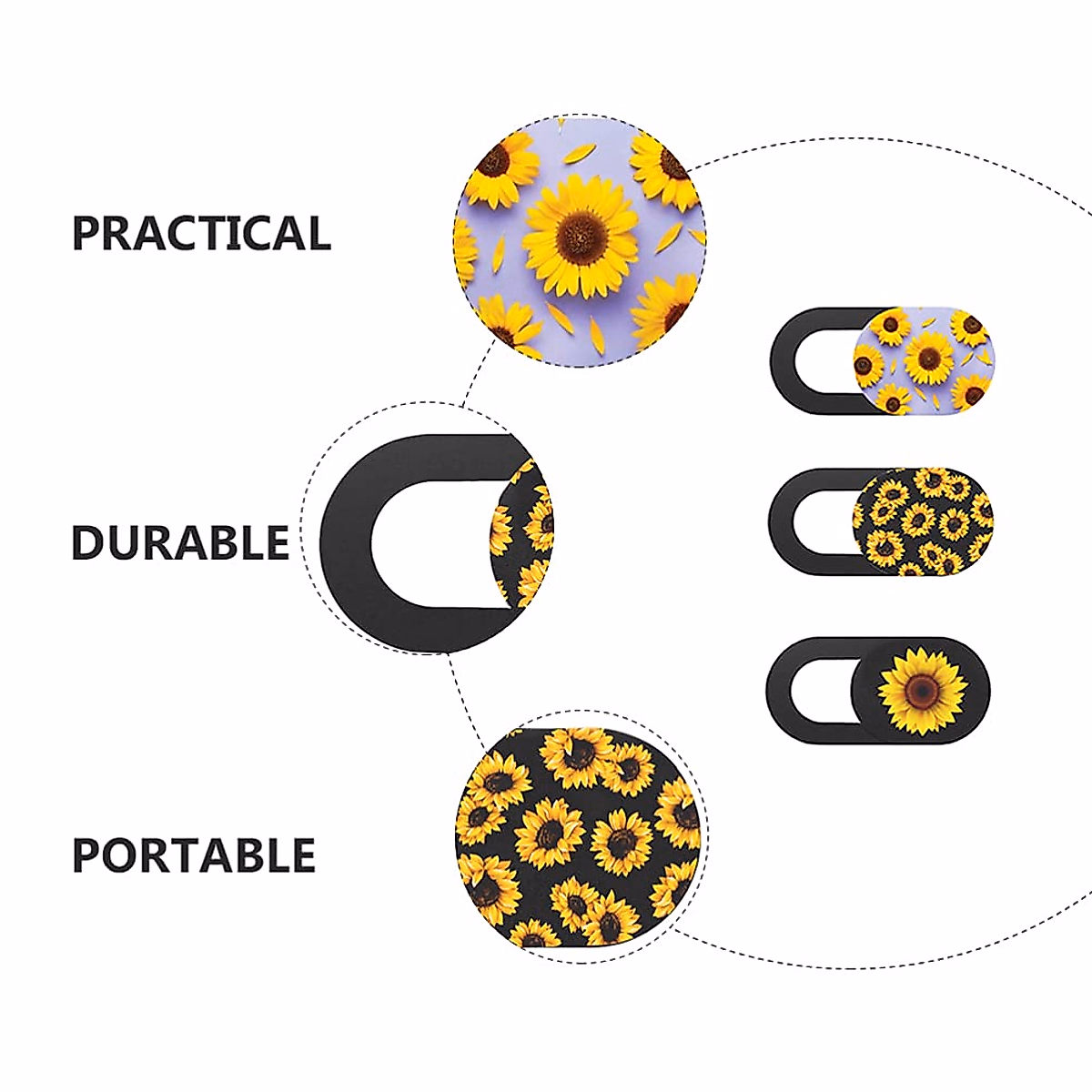 SOLUSTRE 18 pcs Camera Cover Laptop Webcam lid Webcam Blocker Tablet Laptop Tablet Computer Camera for Computer Webcam Cover Slide Privacy Lens Cover Computer Lens Cover Cell Phone Lens Cap