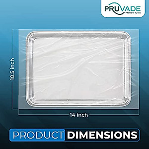 Pruvade Dental Plastic Tray Sleeves | Box of 500 | Disposable Clear Tattoo and Dental Tray Covers | Made of Clear Plastic, Barrier Between Tray and Instruments - Ritter Size B | Medium - 10.5” x 14”