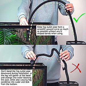 Reptile Fogger 4.5L Top Filling Terrariums Humidifier Reptile Mister Lizard Tortoise Amphibian Foger with Hose for Reptiles, Amphibians, Herps, Vivarium(Dial Knob)