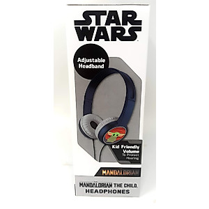 Star Wars Kid Safe Headphones Mandalorian The Child Print Over The Ear Padded Cushions