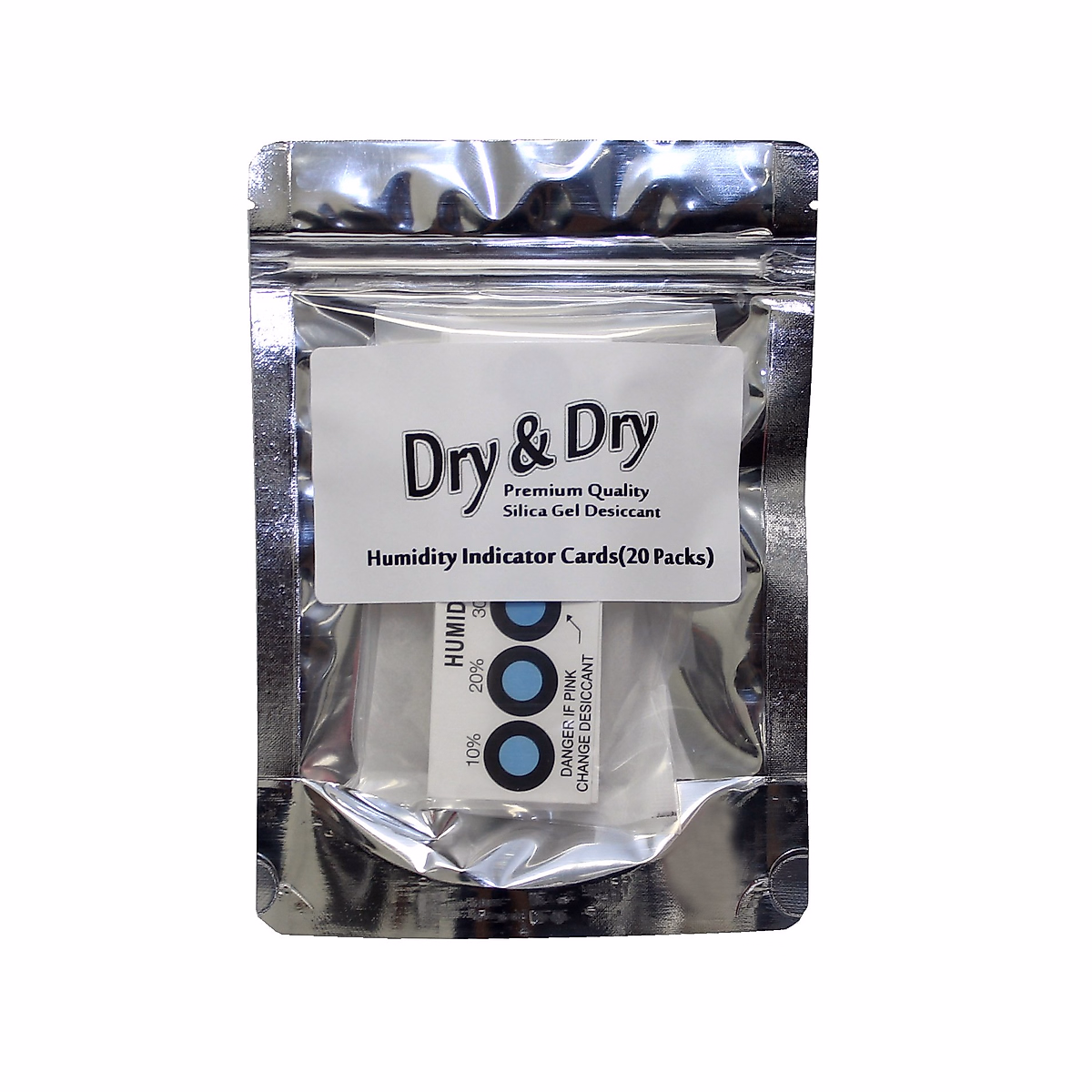 Dry & Dry Premium Humidity Indicator Cards (12 Cards) - 10-60% 6 Spot(Reusable)