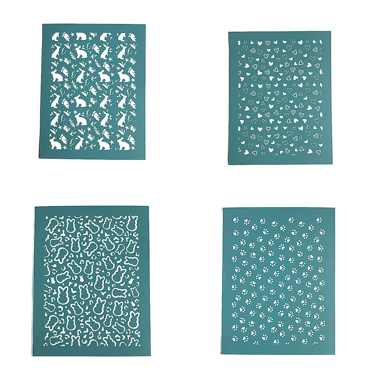 Yuly Rabbit Silk Screen Stencils Clay Silk Screen Stencils for Printing on Clay Paper T-Shirt Clay Jewelry Making Supply Clay Sculpting Tools Professional Clay Sculpting Tools for Beginners Kids