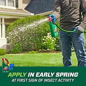 Ortho Bug B Gon Lawn & Landscape Insect Killer, 32 Fl oz. Ant, Flea, Tick, Flies, Spider Spray Mosquito Repellent Outdoor Patio, Home Defense Yard and Backyard, Pest Control + Pair of Safety Gloves