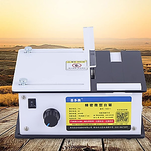 Electric Table Saw Cutter, Small Cutting Machine, Portable Woodworking Table Saw for DIY Handmade Wooden Model Crafts, Plastic, Wood, Glass, Stone, Top Cut Off Sliding Saw Benchtop Table Cutting Saw