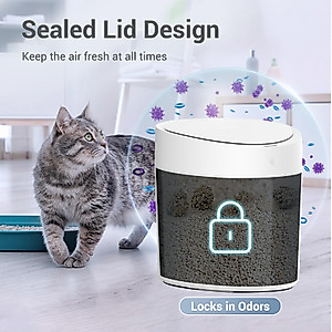 TOWNEW T Air One Official Refill Rings for Smart Bathroom Trash Can, Strong Trash Bags for Electric Automatic Trash Can, 2.7 Gallon, Pack of 8 Refill Bags - Up to 96 Garbage Bags