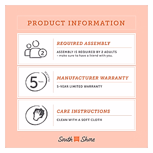 South Shore Artwork 4-Shelf Bookcase, Gray Maple