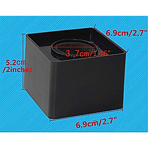 ABS Portable Square Cube Shaped Interview Mic Microphone Logo Flag Station Logo Superior Live Microphone DIY (White)