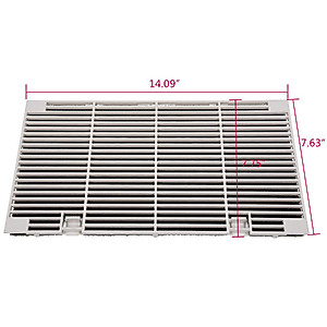 PIT66 RV A/C Ducted Duo-Therm Air Grille, Compatible with Dometic 3104928.019, Replace A-Conditioner Grill with Filter Pad - Polar White