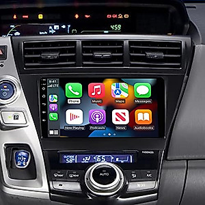 ASURE 9 inch Car Stereo Radio GPS Navigation Unit for Toyota Prius V 2011-2017 HD Touchscreen Multimedia Player,4 Core 2G+32G Android with Wireless Carplay,Android Auto,SWC,DSP,Bluetooth