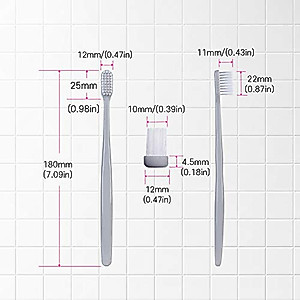 Pack of 8 Ultra Soft Toothbrush with Micro Thin Tapered Bristle - Made in Korea (4 Colors)