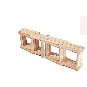 Birougo Solid Wood Wine Wine Shelf Creative Folding Wooden Wine Rack Decoration Multi-Bottle Ornaments (10 Bottle Slots)