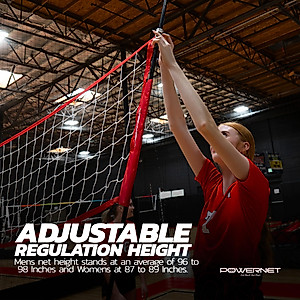PowerNet Freestanding Volleyball Warm Up Net | Portable Design for Indoor Or Outdoor Use | Foldable One Piece Quick Setup Frame | Great for Hitting Serving Drills Small Scrimmage Or 1 On 1 Game