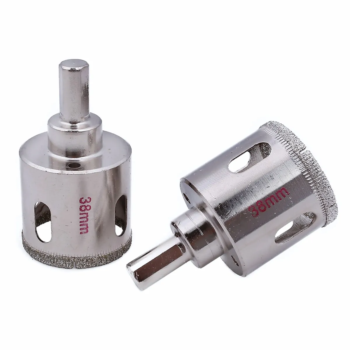 JINGLING 2Pcs 1 1/2 Inch 38mm Diamond Hole Saws Granite Drill Bits Masonry Tools for Stone