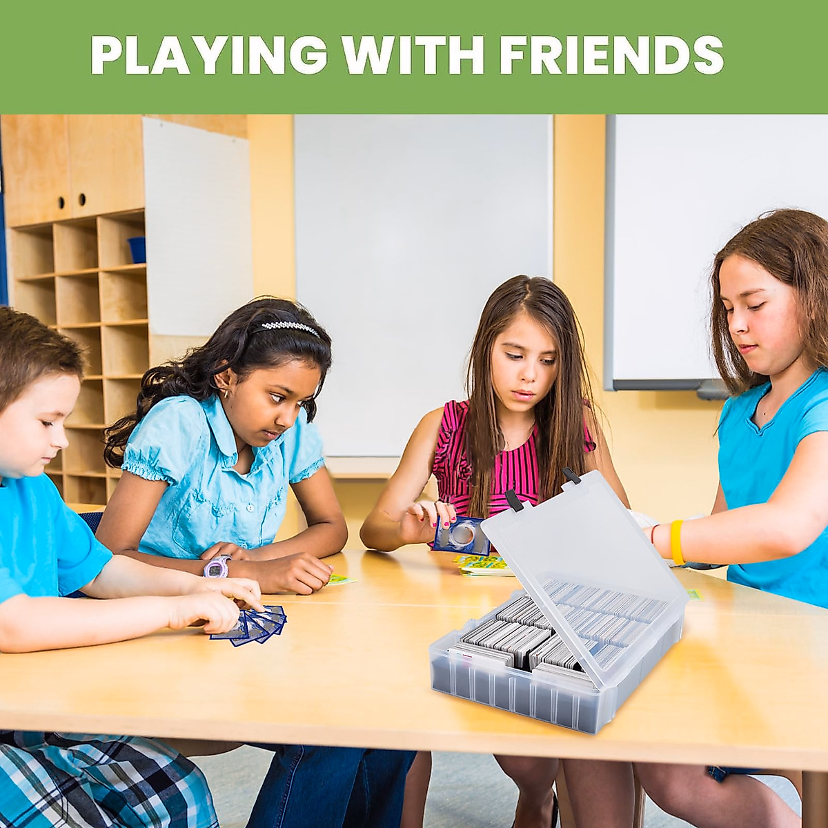 ALKOO 2200+ Large Trading Card Storage Box Case Holder for Kids Against Maturity, C.A.H MTG Deck Organizer for Cards Against Humanity/for Magic The Gathering Sports Cards& Expansions