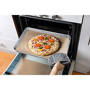 TeamFar Baking Sheet Set of 2, Baking Pans Tray Cookie Sheet Stainless Steel, Non Toxic & Healthy, Mirror Finish & Rust Free, Easy Clean & Dishwasher Safe