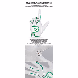 GOuft Cool Skin Functional Golf Glove for Men and Women (Green, 24 (Left-Hand))…