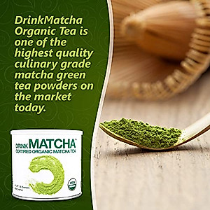 DrinkMatcha Organic Matcha Green Tea Powder 1 LB 100% Pure Matcha by MATCHA DNA | Nothing Added | Perfect for Lattes, Smoothies, Baking (16 Ounce)