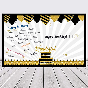 party greeting Jumbo Birthday Card Giant Guest Book Happy Birthday Party Decorations Supplies Gifts for Office Women Men Co-Worker -Large 14 x 22 inches