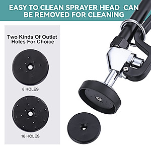 Pre Rinse Sprayer with Black 7/8"-20UNEF Handle Grip Assembly, 1.42 GPM High Pressure Pull Down Spray Head, Handheld Dish Sprayer Nozzle Replacement Part for Commercial Restaurant Kitchen Sink Faucet