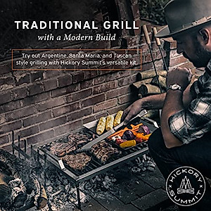 Hickory Summit argentine grill - argentinian gaucho grill - santa maria grill - argentinian parrilla set with all tools included