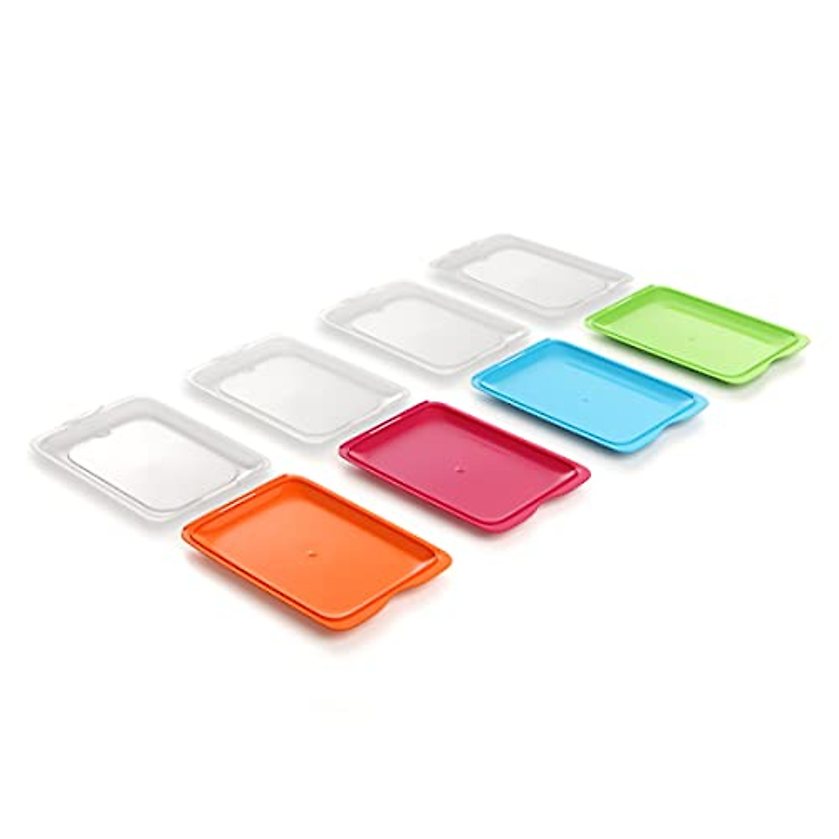 Tatay Set 4 cold meat container, with lid and body removed, in four colours, reusable and stackable, made of BpA-free plastic