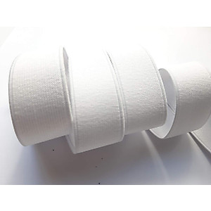 Mixed Size 3 Yards 1/2" 3/4" 1" White Flat Elastic Band Sewing Clothing Accessories Nylon Webbing Garment Trousers Costumes Craft DIY