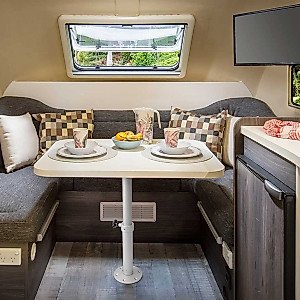 Flylin Adjustable Table Pedestal Detachable Table Base Stand Leg Base Mount Frame 17.8‑27.2 inch Aluminum Alloy Table Base Kit for RV Boat Yacht (1#)