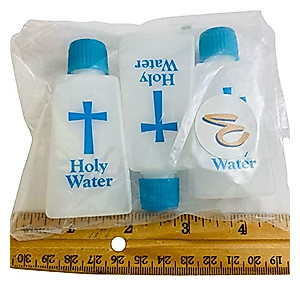 Westmon Works Holy Water Bottle Mini Plastic Vessel Pack Empty Container for Travel, Set of 3