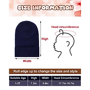 Liitrsh Pack of 6 Winter Baby Beanies Soft Warm Newborn Toddler Infant Cute Knit Baby Hats for Boys Girls Kids(for 1-3 Years Old)