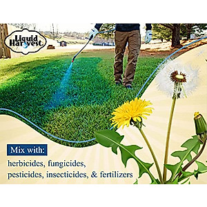 Liquid Harvest Lazer Blue - 32 Ounces - Concentrated Spray Pattern Indicator - Perfect Weed Spray Dye, Herbicide Dye, Fertilizer Marking Dye, Turf Mark and Blue Herbicide Marker