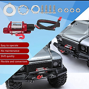 RC Car Winch,1/10 Scale Rc Car Metal Winch with Remote Controller for Scx10 D90 HPI 1/10 Rc Crawler Car.