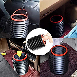 Car Portable Collapsible Trash Can,1.05 Gallon Leak-Proof Folding Storage Bin 4L,Retractable Water Bucket Waste Bin for Fishing Outdoor Travel