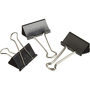 ACCO Binder Clips, Large, 1 Box, 12 Clips/Box (72100)