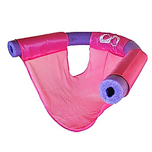 Bozactory Factory Pool Noodle Floating Chair - Comfortable Mesh Noodle Sling - Relaxing Lounge Seat - 2 Pack (Pink & Blue)