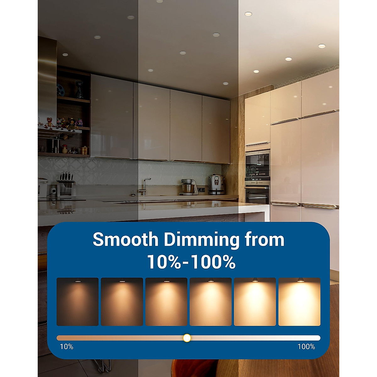 DEWENWILS 10-Pack GU10 LED Bulb Dimmable, 3000K Warm White GU10 Bulb Replacement for Track Lighting, 500LM, 7W(50W Equivalent) LED Light Bulb for Kitchen, Range Hood, Living Room, Bedroom, UL Listed