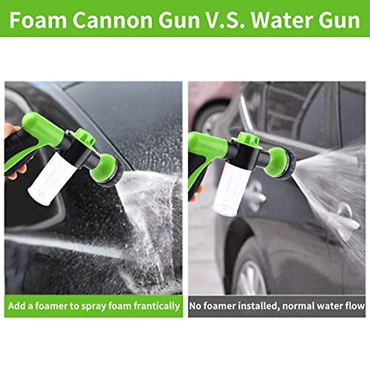 Foam Water Sprayer,Car Foam Hose Sprayer Dispenser 8 Watering Patterns Wash Cleaning Tool