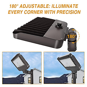 LED Parking Lot Light 200W, 170LM/W IP67 Waterproof Efficient Dusk to Dawn Outdoor Street Flood Lighting, 34000LM Shoebox Area Fixture for Commercial, Slipfitter Mount, 5000K, 120-277Vac, ETL Listed