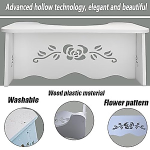 Poop Stool Adult Toilet Stool,7 Inch Toilet Potty Stool for Adult and Kids Aid, Bathroom Stool Detachable Poop Stool Wood Board, Environmentally Friendly Materials Step Stool Toilet Assistance Steps