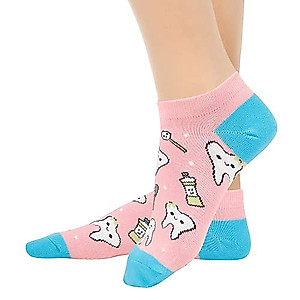 Zmart Dental Socks For Women Tooth Socks Teeth Socks Dentist Socks, Teeth Gifts Dental Assistant Appreciation Gifts Dentist Gifts Tooth Gifts Dental Hygiene Gifts
