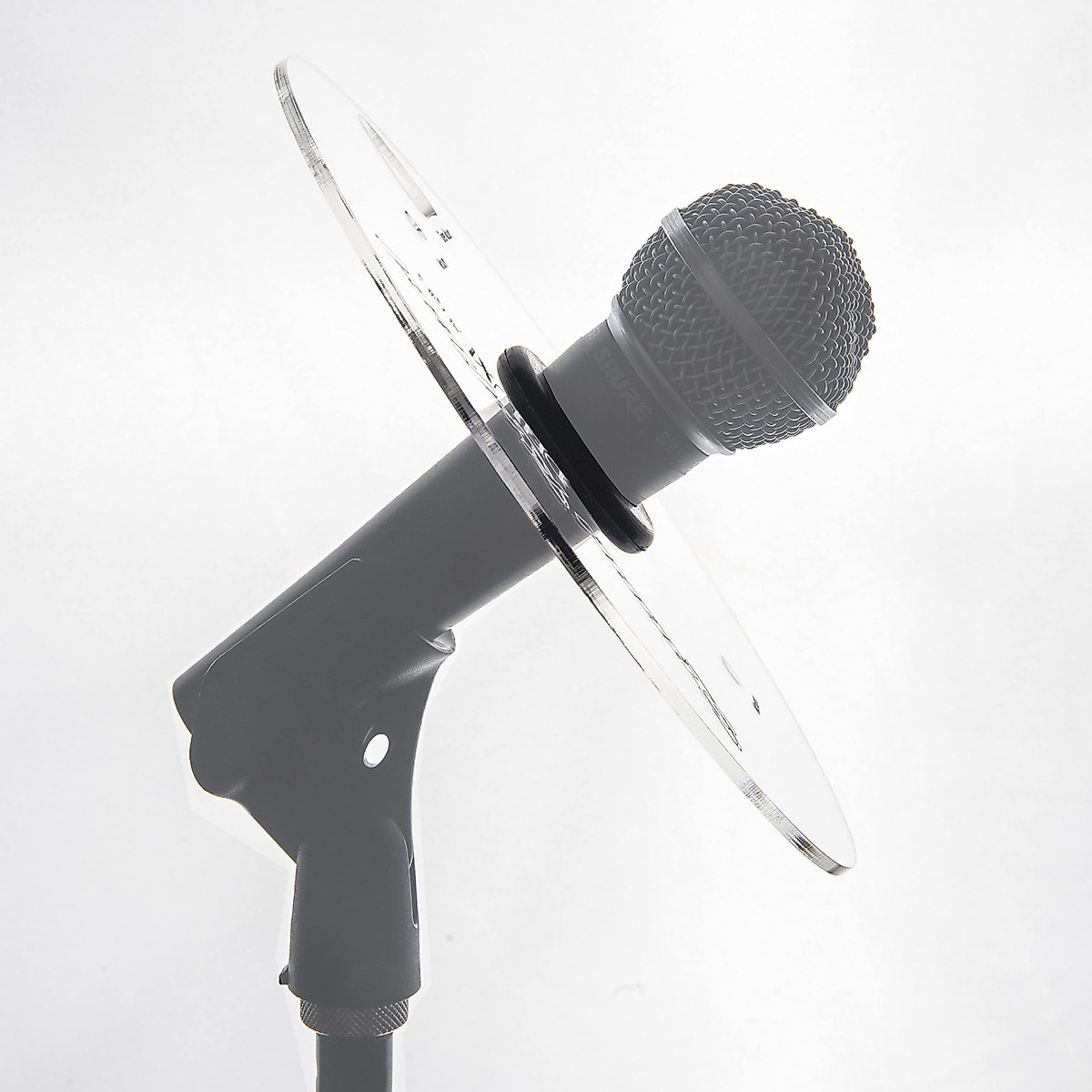 Sound Reflect - Deluxe Series Sound Shield for XLR Mics - Plexiglass - Sound Deflector for Trumpet, Trombone and Saxophone - For Home Practice, Live Performance, Studio (9" Diameter)