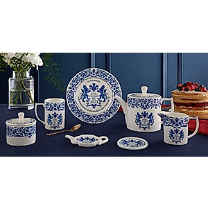 Portmeirion Home & Gifts Spode King Charles III Coronation Single Mug 340ml Blue & White Pattern UK Made