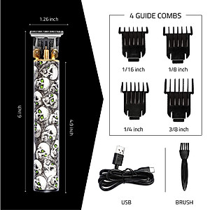 T-Blade Trimmer, Professional Cordless Zero Gapped Hair Clipper for Men Barber, 0mm Trimmer for Fading Beard Mustache Bald Neck Hair Edges, USB Rechargeable