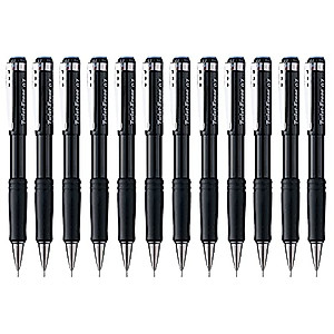 Pentel Twist-Erase III Mechanical Pencil, 0.7mm, Black Barrel, 12 Pack (QE517A-12)
